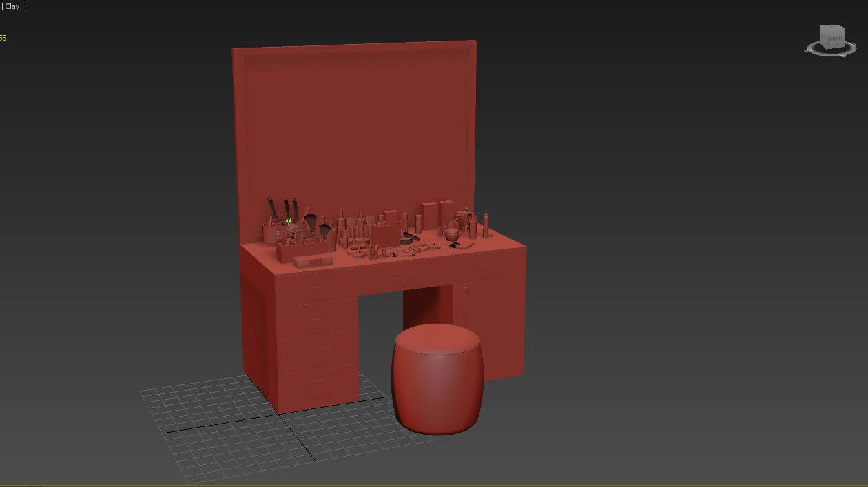 Makeup Desk - 3D Model by AlphaGroup