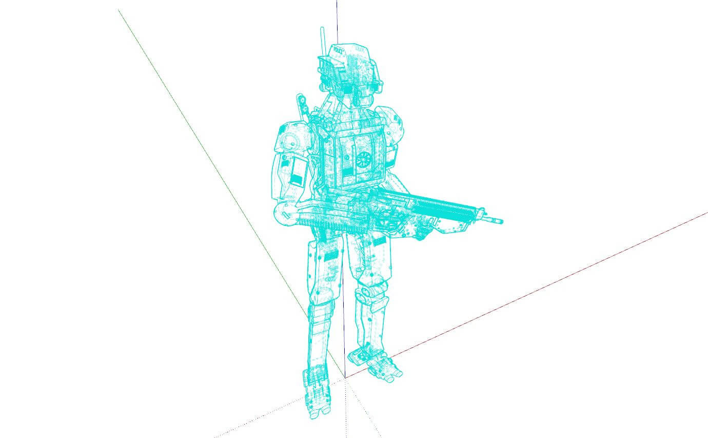 Male Cyborg - 3D Model by AlphaGroup