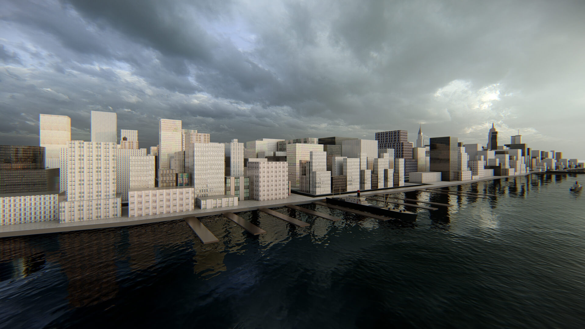 Manhattan Newyork Low Poly - 3D Model by AlphaGroup