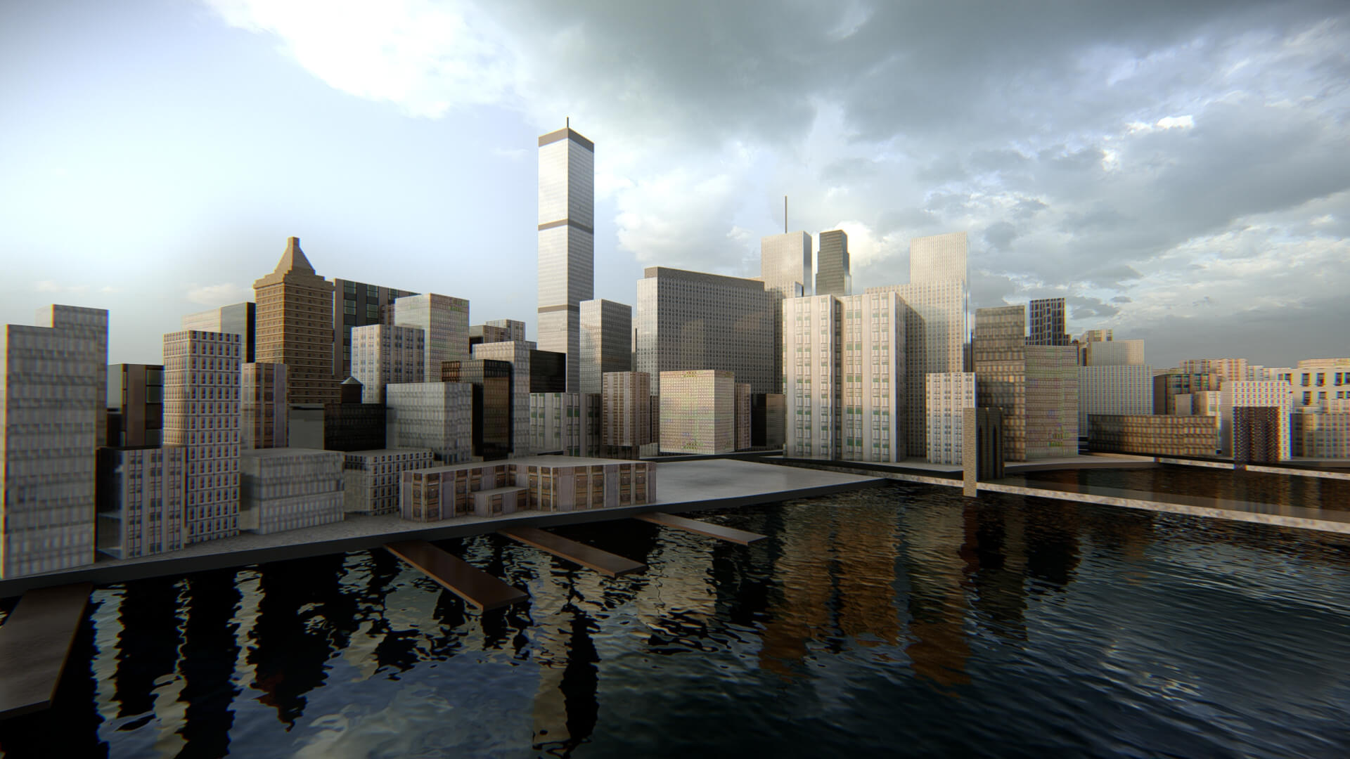 Manhattan Newyork Low Poly - 3D Model by AlphaGroup