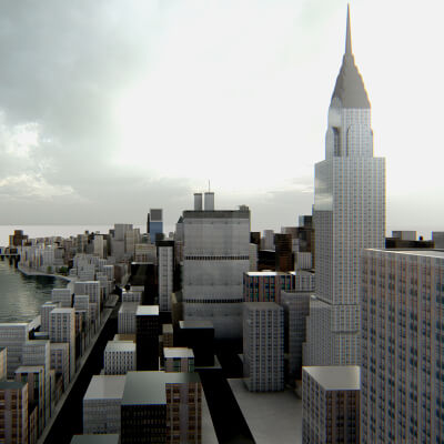 Manhattan Newyork Low Poly - 3D Model by AlphaGroup