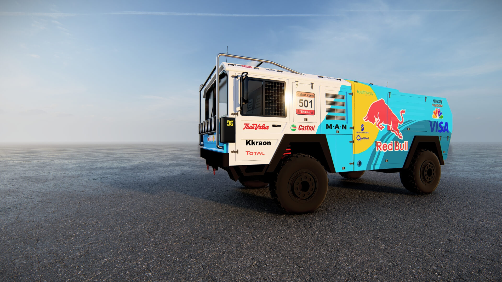 Mankat Dakar Red Bull Truck - 3D Model by AlphaGroup