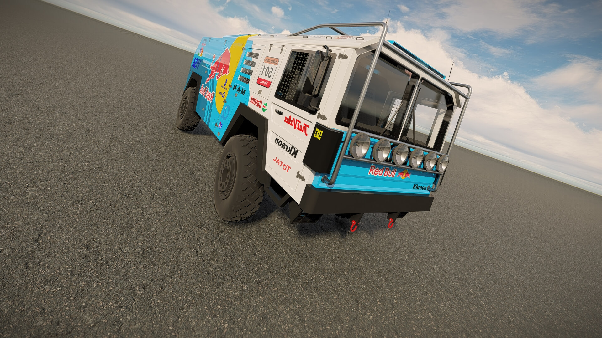 Mankat Dakar Red Bull Truck - 3D Model by AlphaGroup