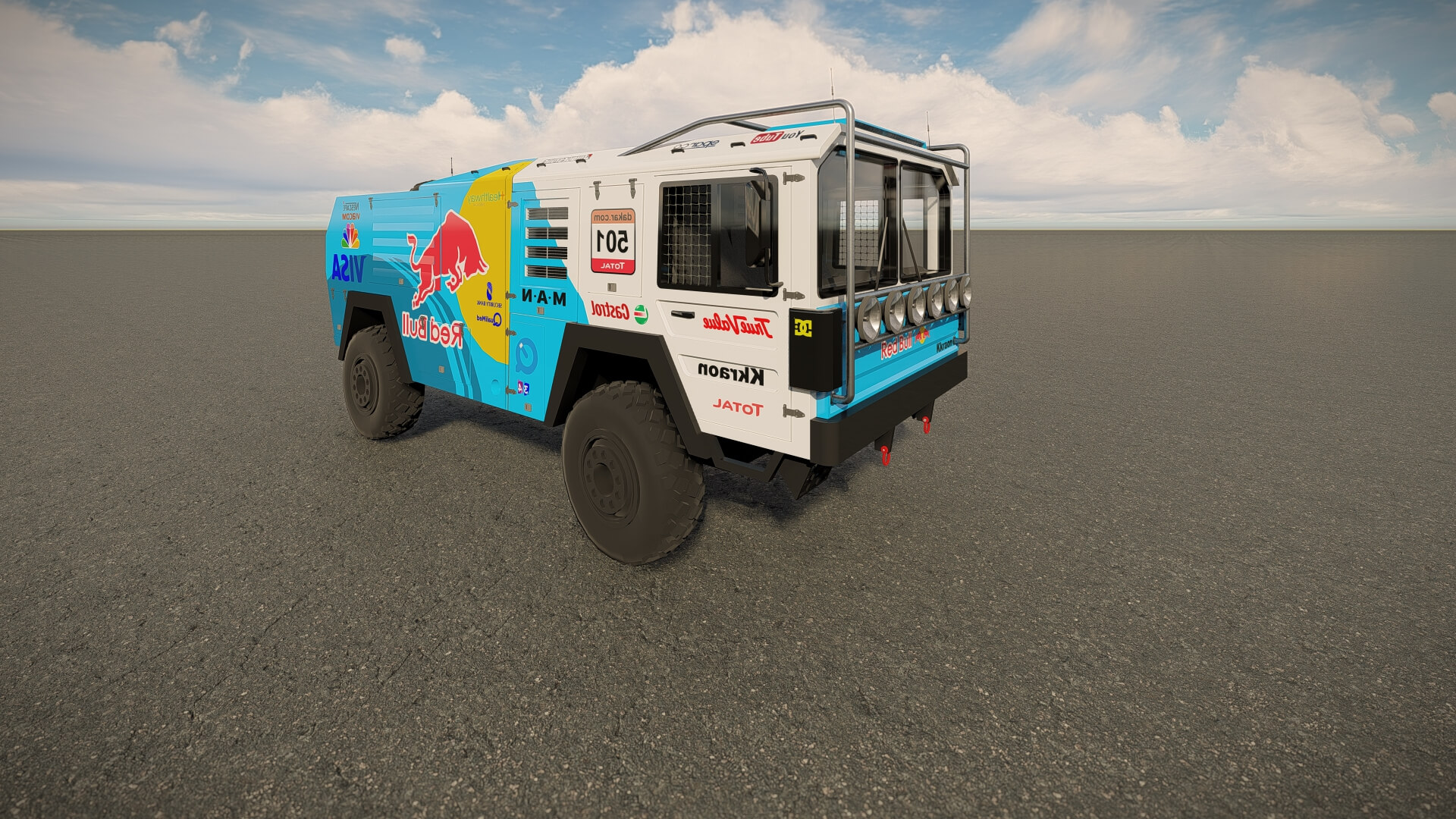Mankat Dakar Red Bull Truck - 3D Model by AlphaGroup