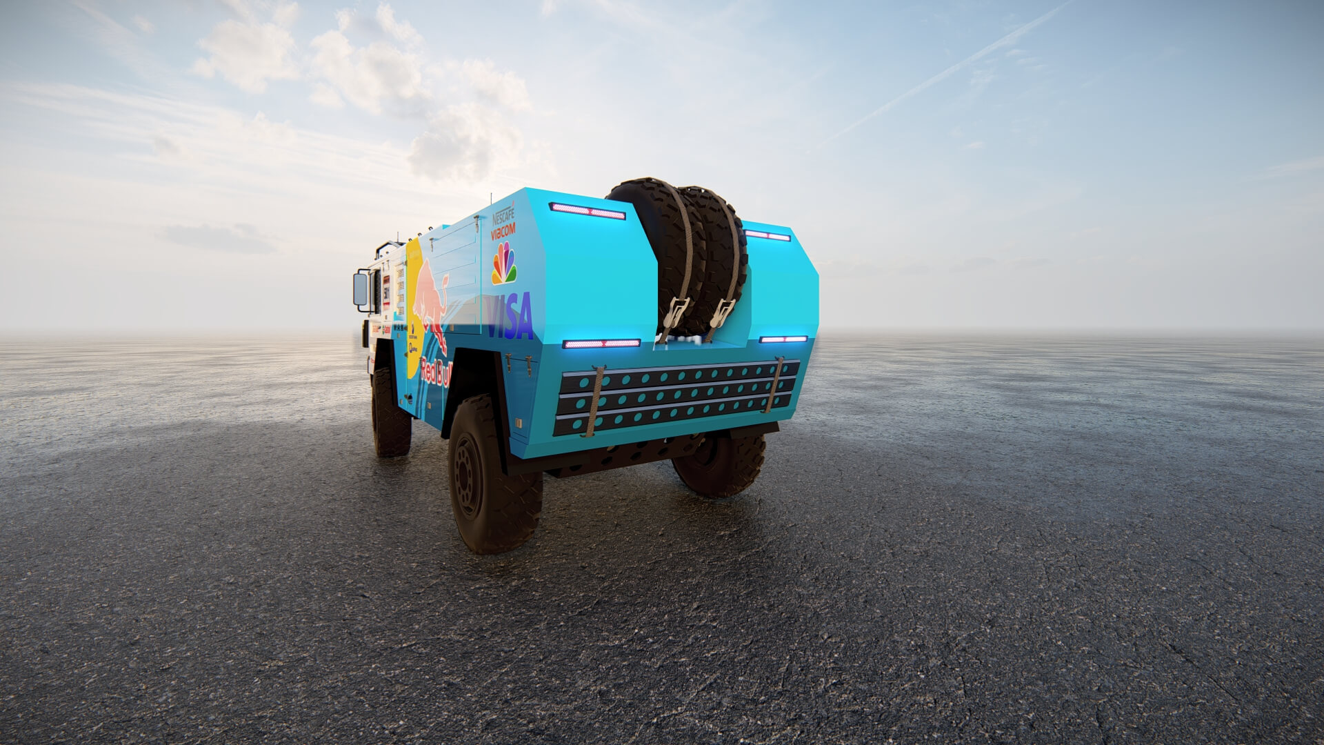 Mankat Dakar Red Bull Truck - 3D Model by AlphaGroup