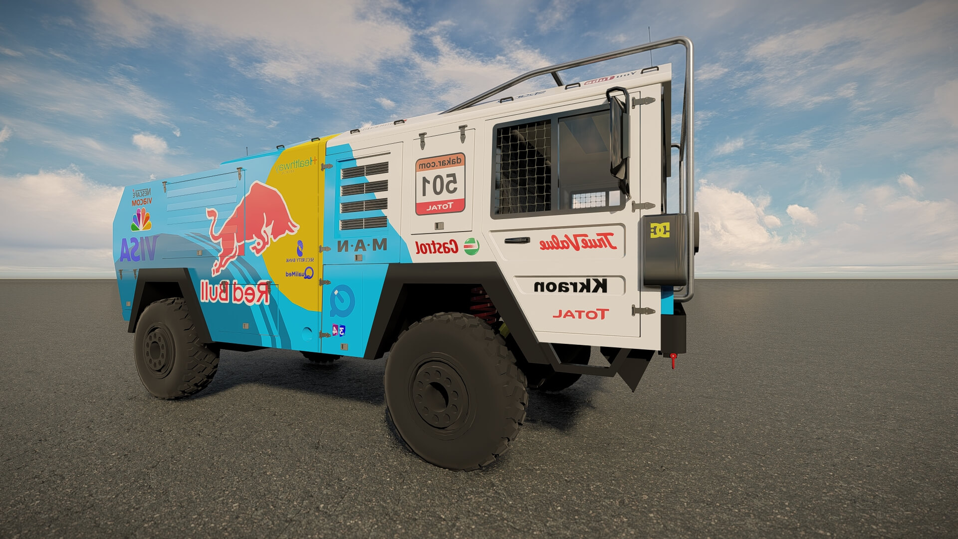 Mankat Dakar Red Bull Truck - 3D Model by AlphaGroup