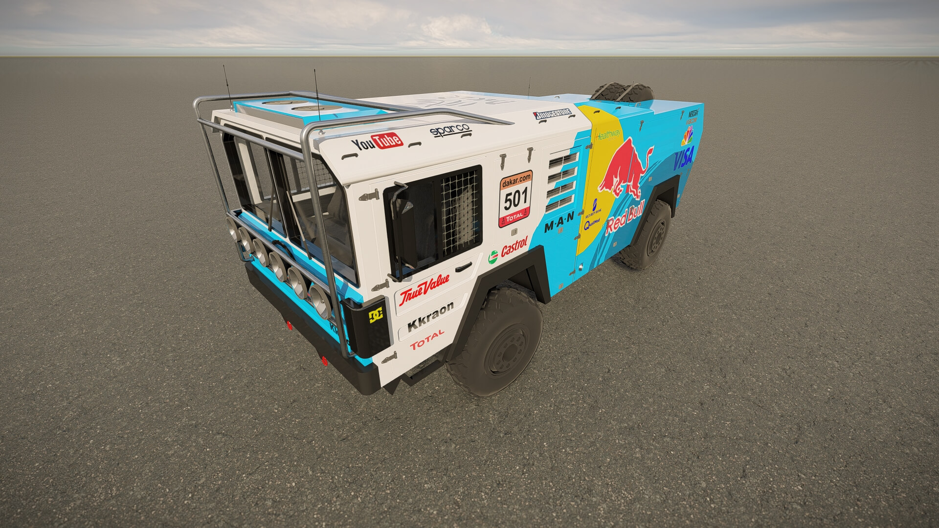 Mankat Dakar Red Bull Truck - 3D Model by AlphaGroup