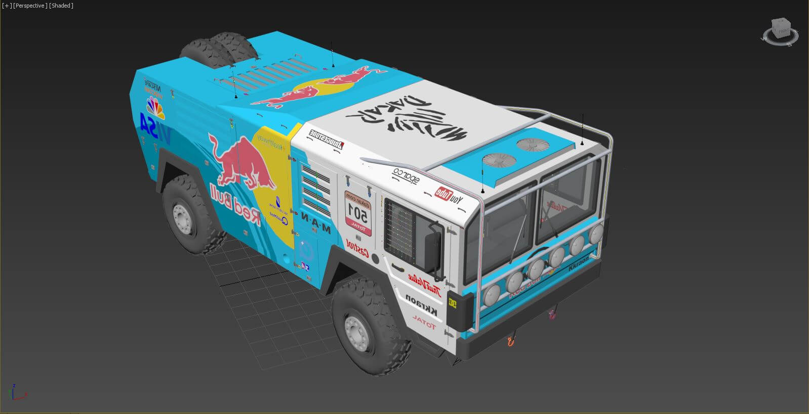 Mankat Dakar Red Bull Truck - 3D Model by AlphaGroup