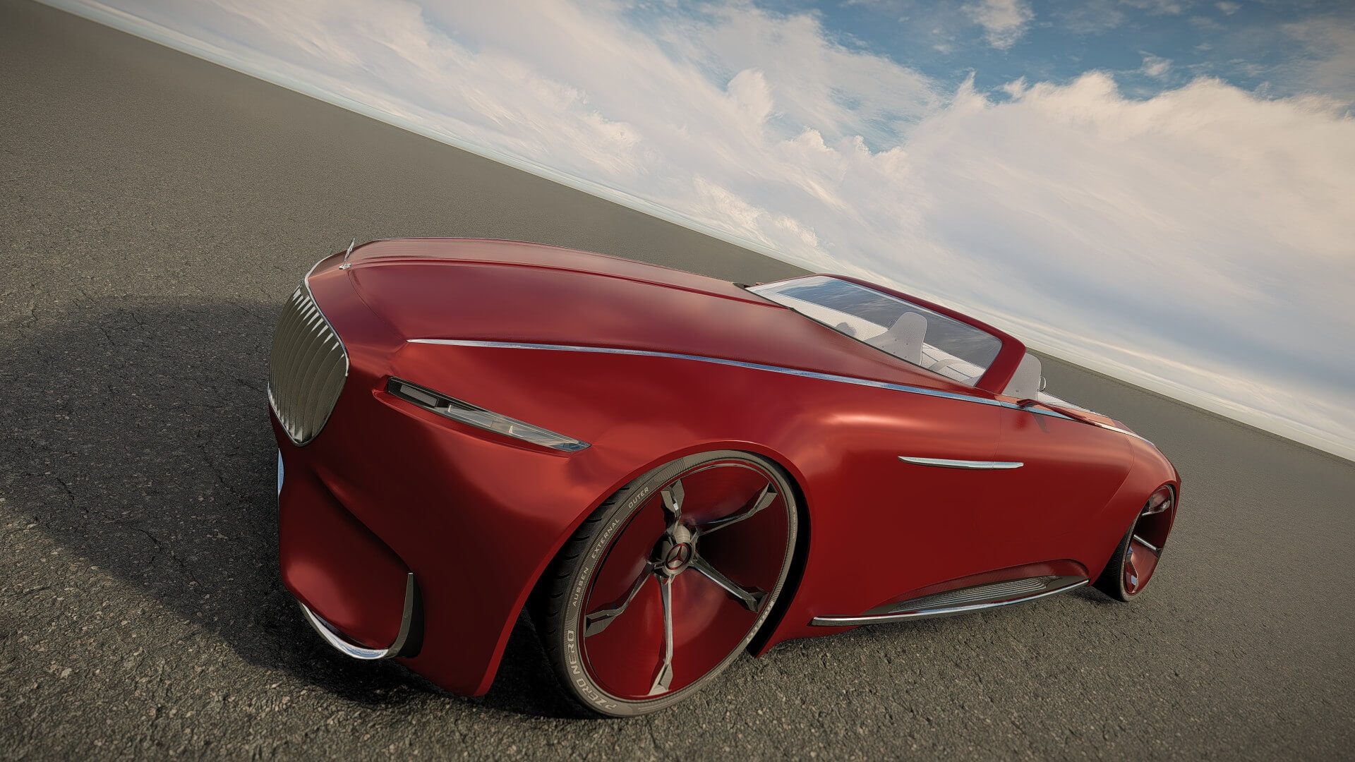 Mercedes Benz Maybach Vision 6 Cabriolet - 3D Model by AlphaGroup