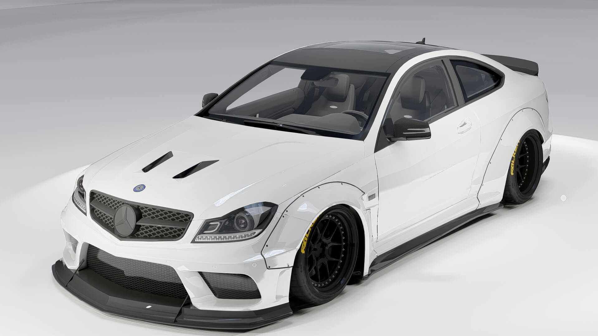 Mercedes-Benz C63 AMG Liberty Walk 2014 3D Model by AlphaGroup