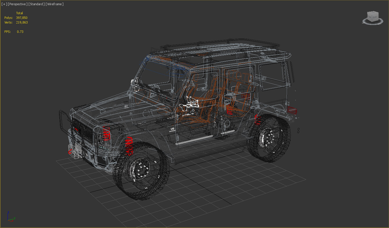 Mercedes G 500 AMG Brabus - 3D Model by AlphaGroup