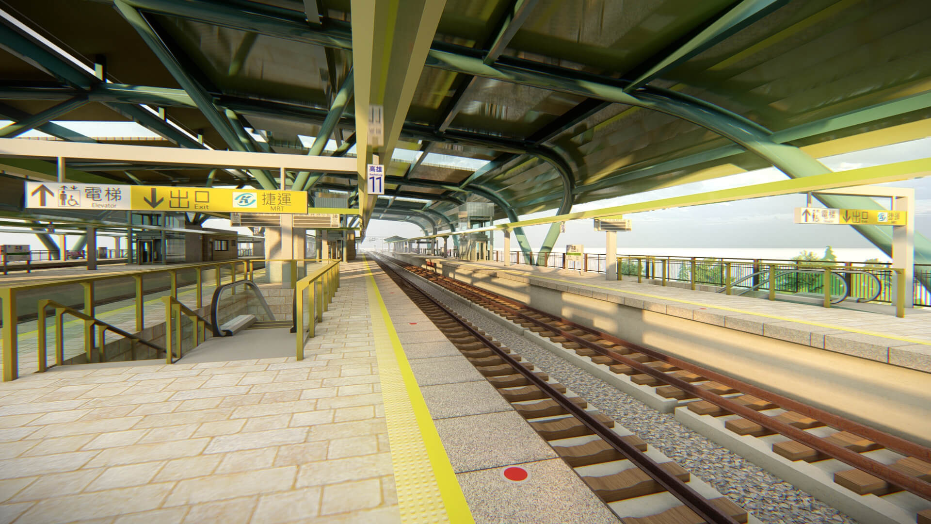 Metro Station Subway - 3D Model by AlphaGroup