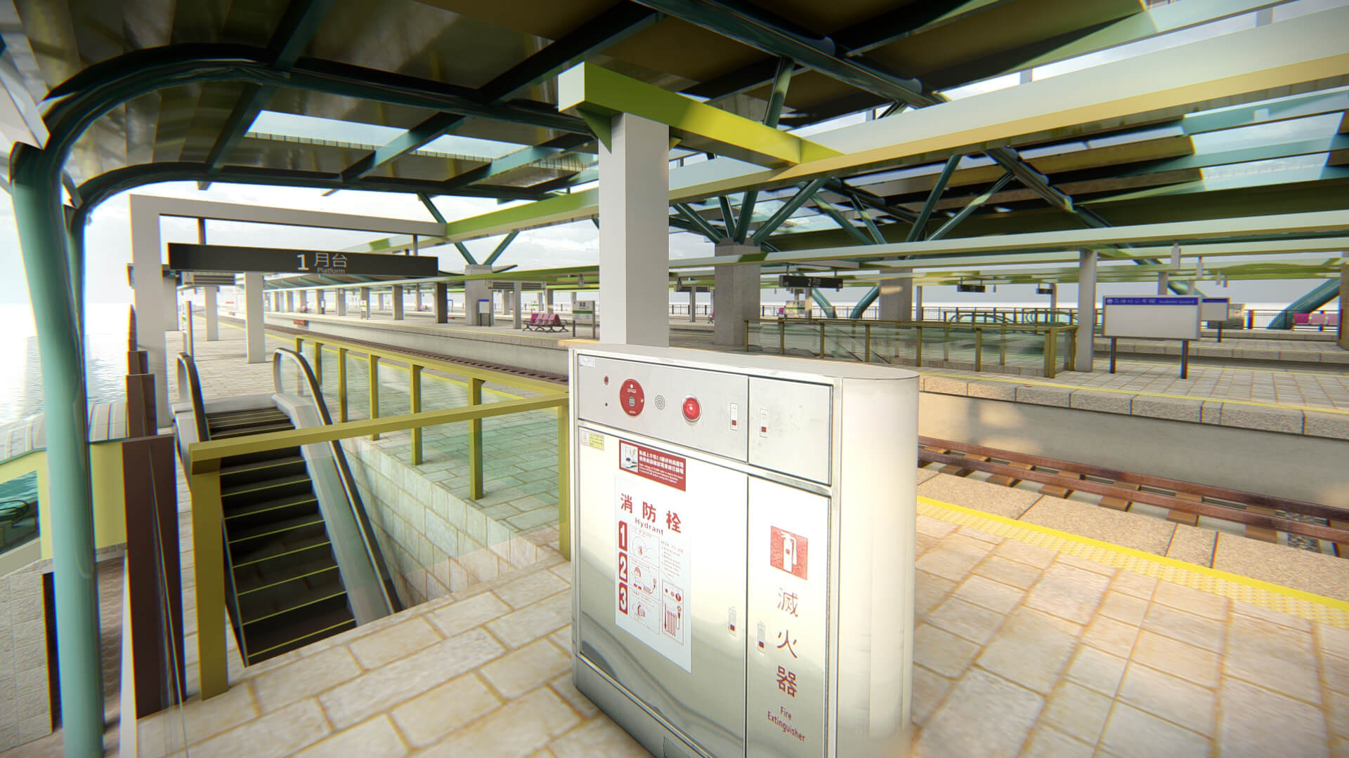 Metro Station Subway - 3D Model by AlphaGroup