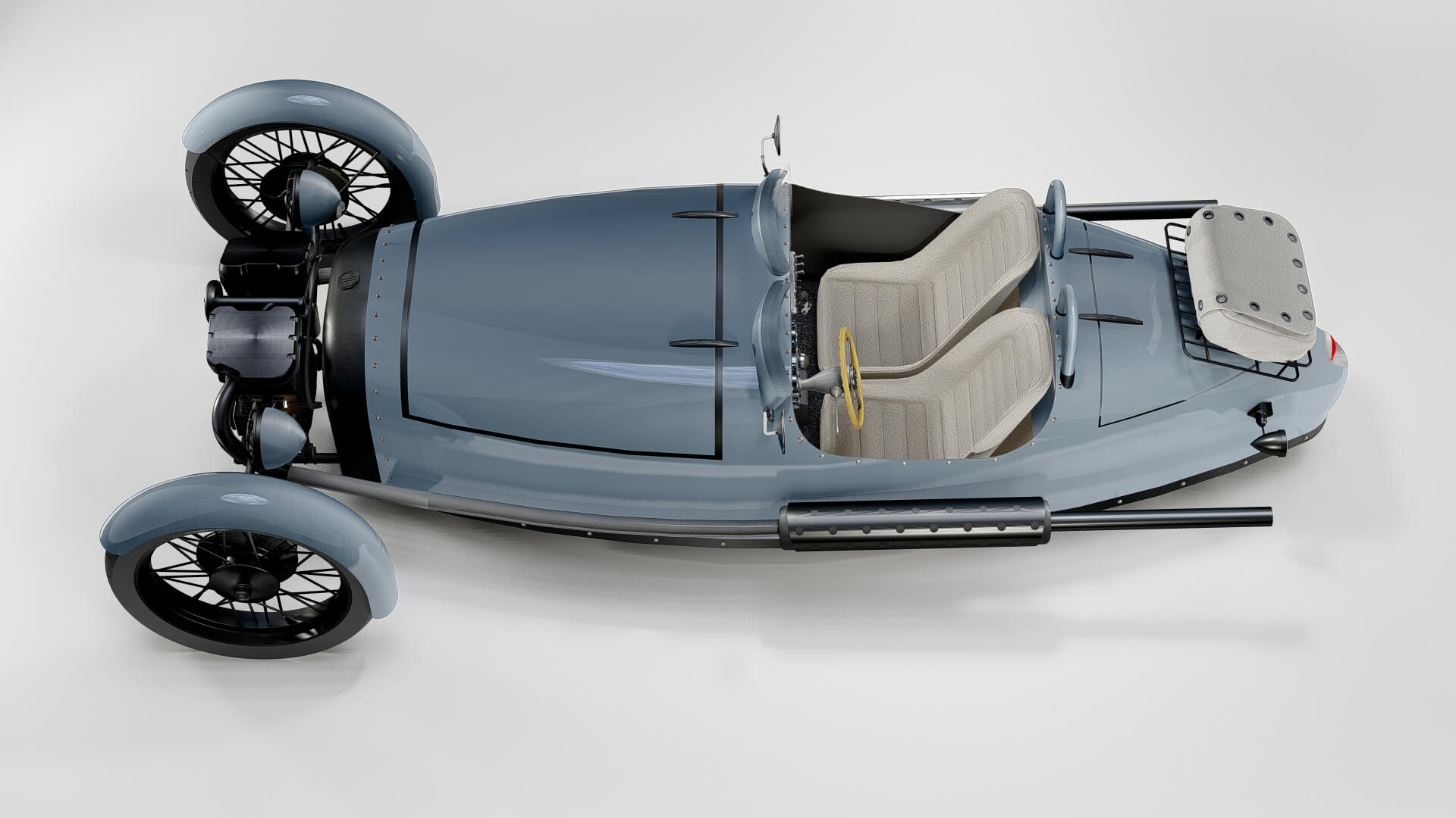 MG Morgan 3 Wheeler - 3D Model by AlphaGroup