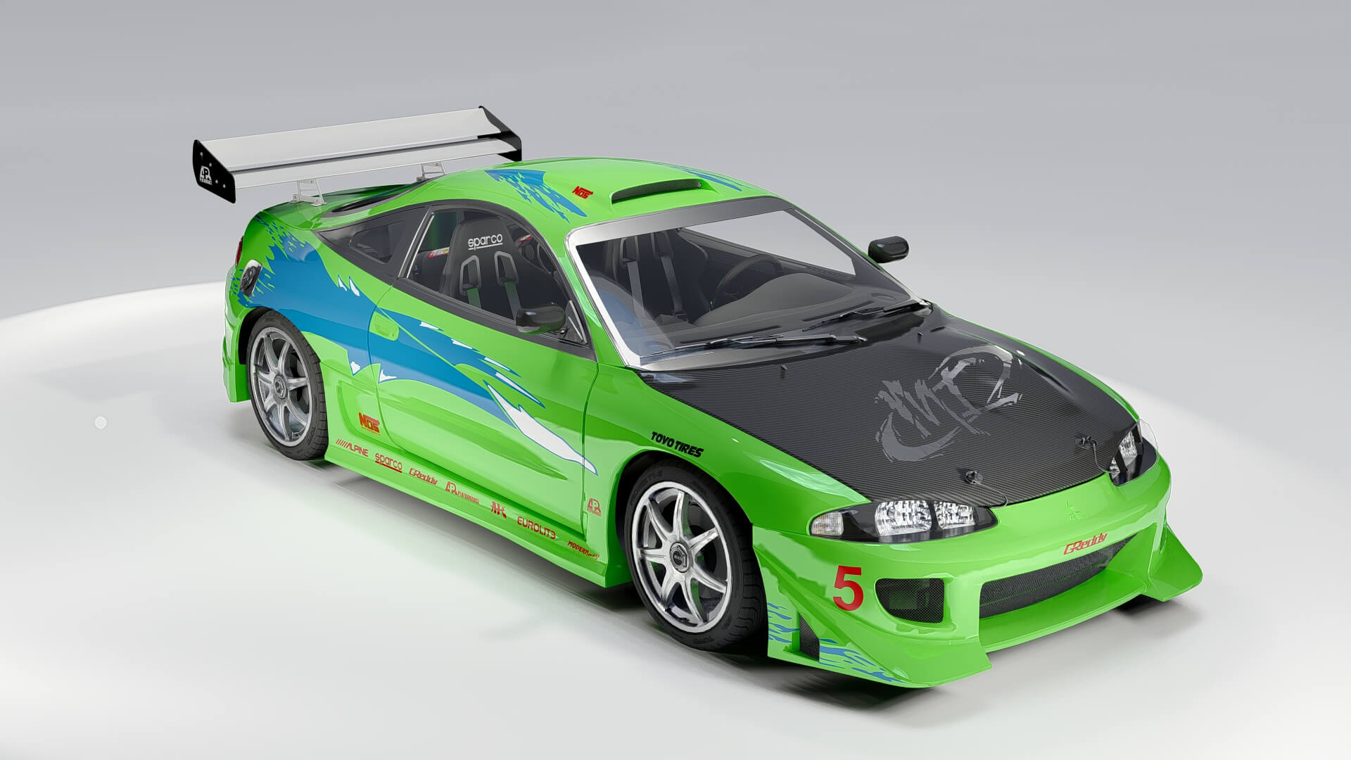 Mitsubishi Eclipse Fast & Furious - 3D Model by AlphaGroup