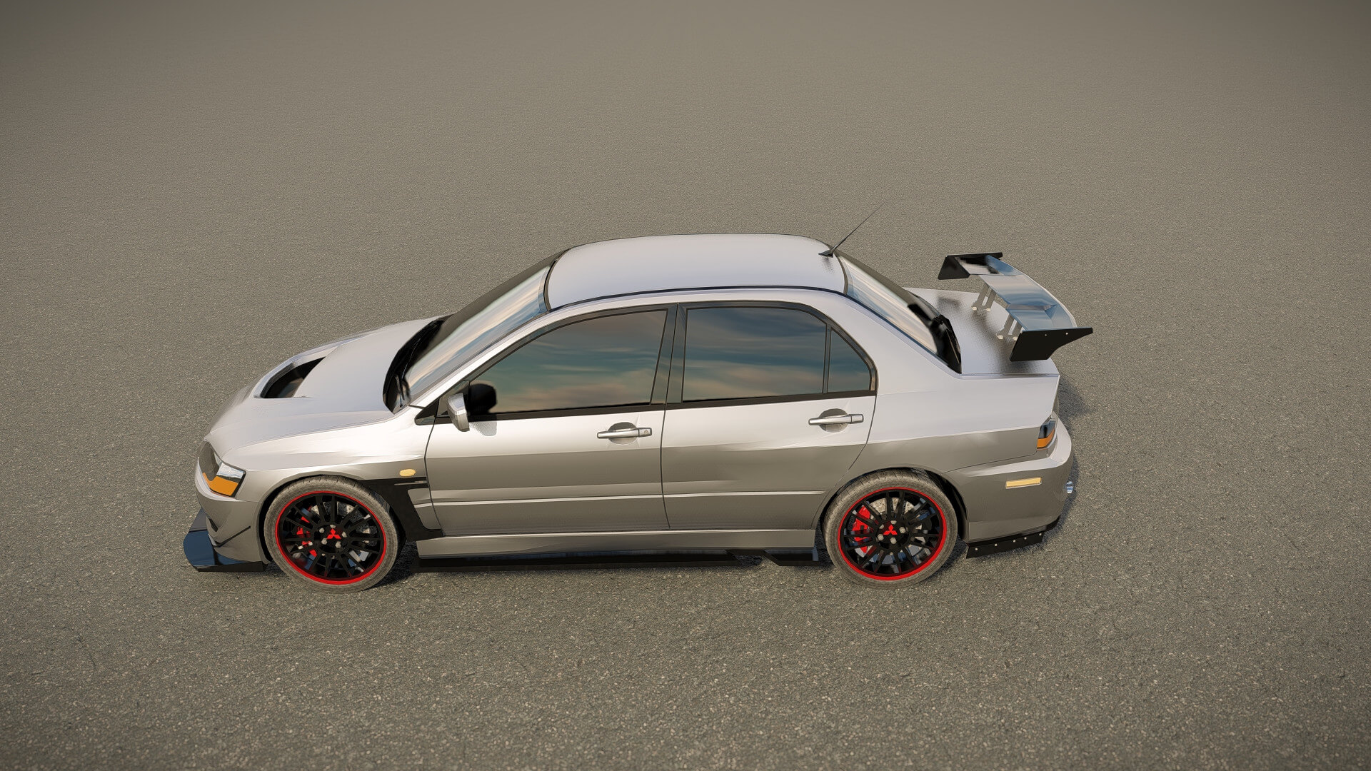 Mitsubishi Lancer Evo VIII Tuned - 3D Model by AlphaGroup
