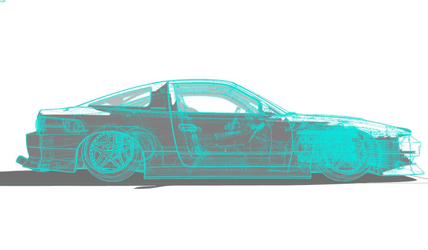 Nissan 240Sx Tuned - 3D Model by AlphaGroup