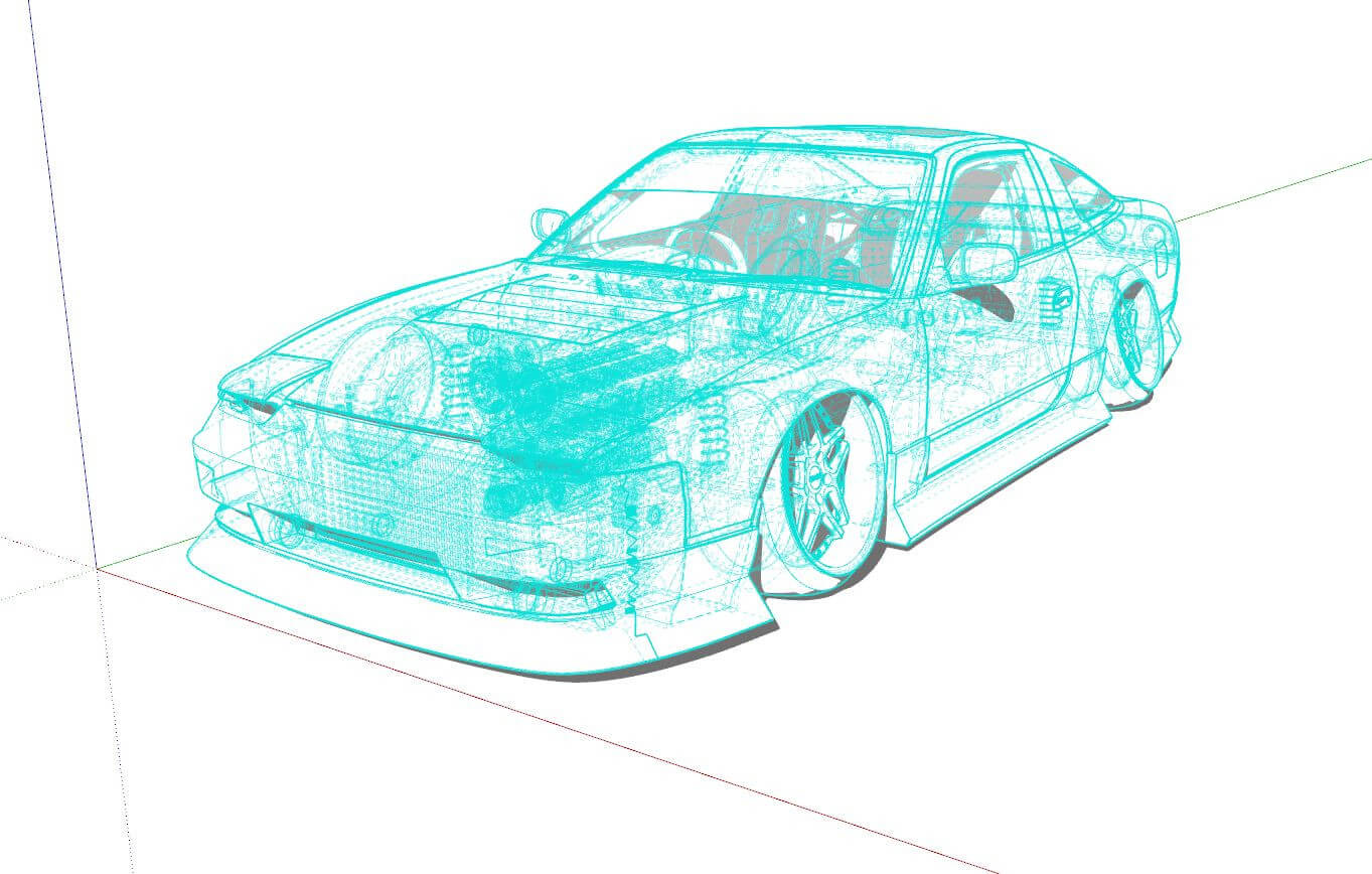 Nissan 240Sx Tuned - 3D Model by AlphaGroup