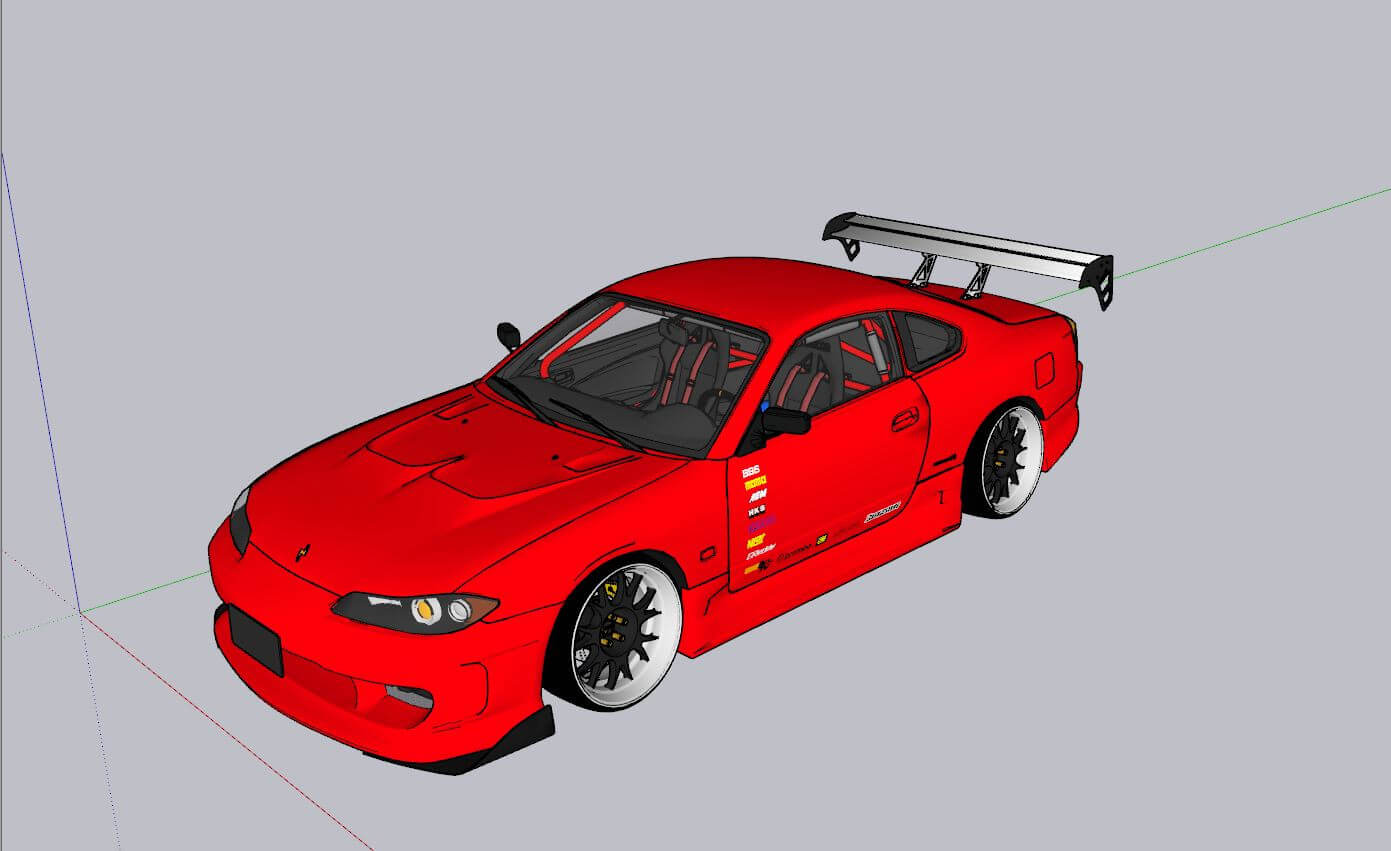Nissan Silvia s14 Tuned - 3D Model by AlphaGroup