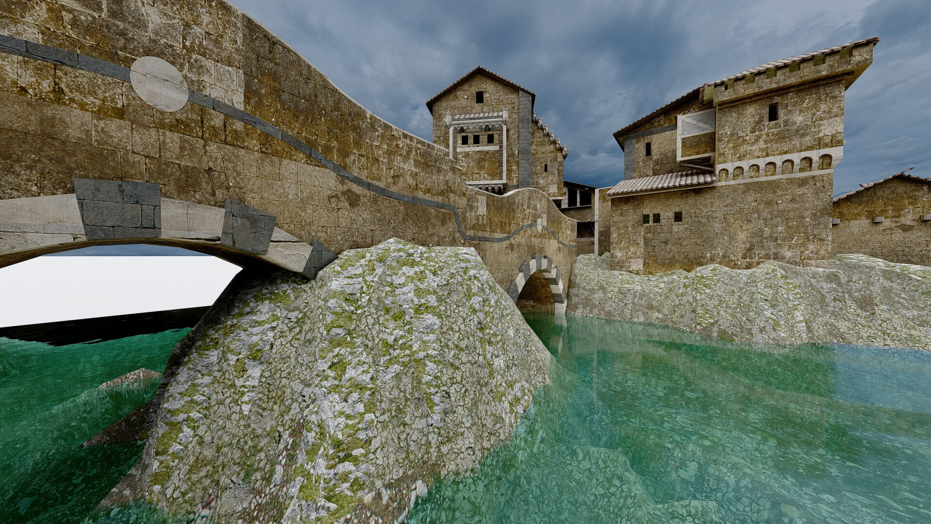 Old European Town - 3D Model by AlphaGroup