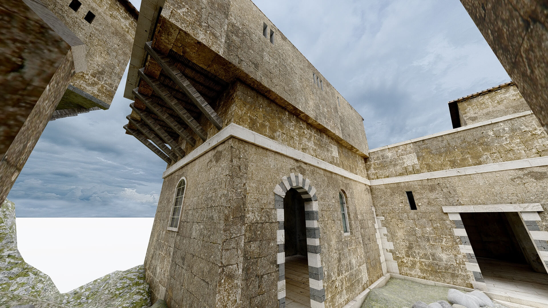 Old European Town - 3D Model by AlphaGroup