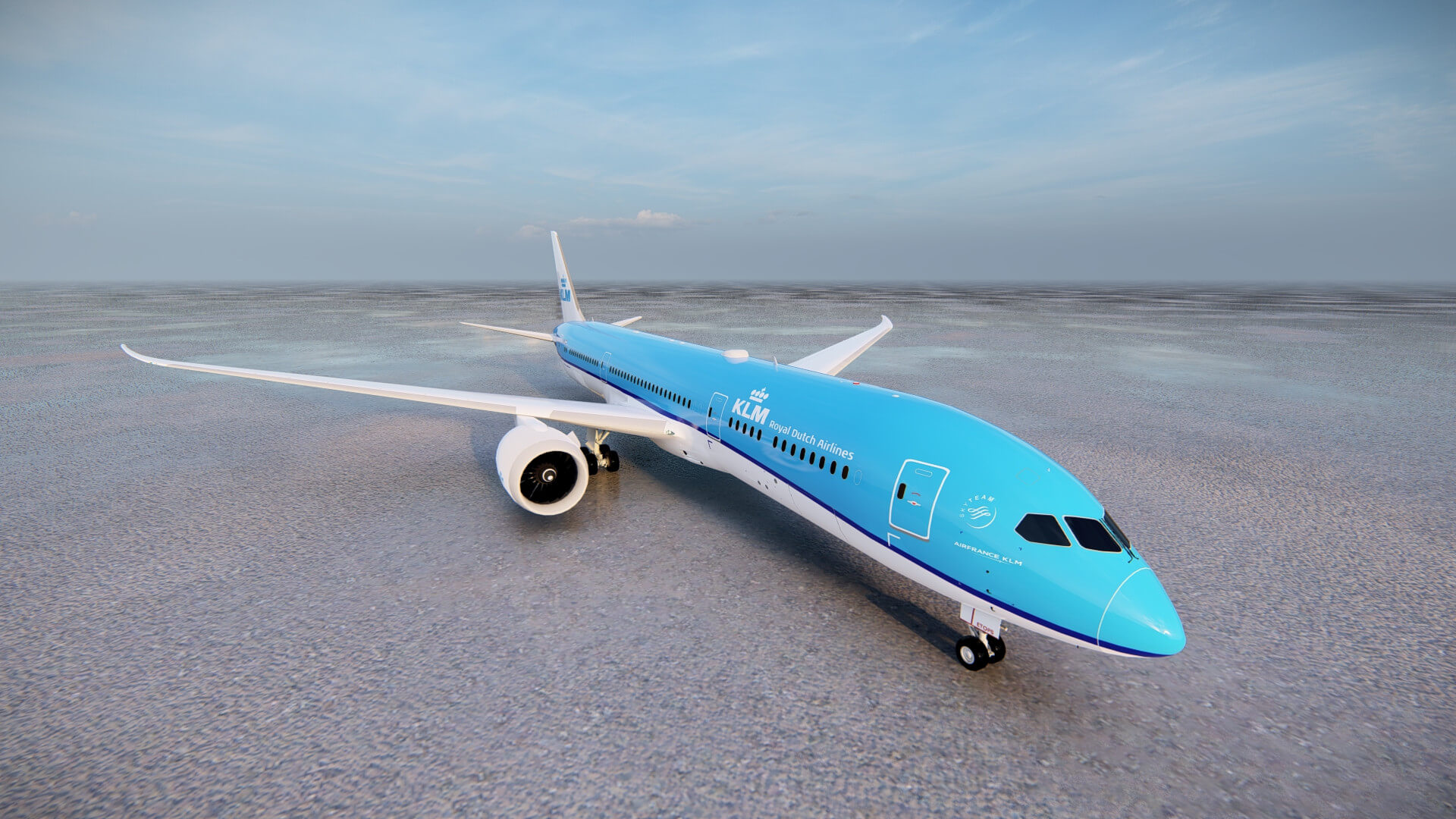 Boeing 787 KLM - 3D Model by AlphaGroup