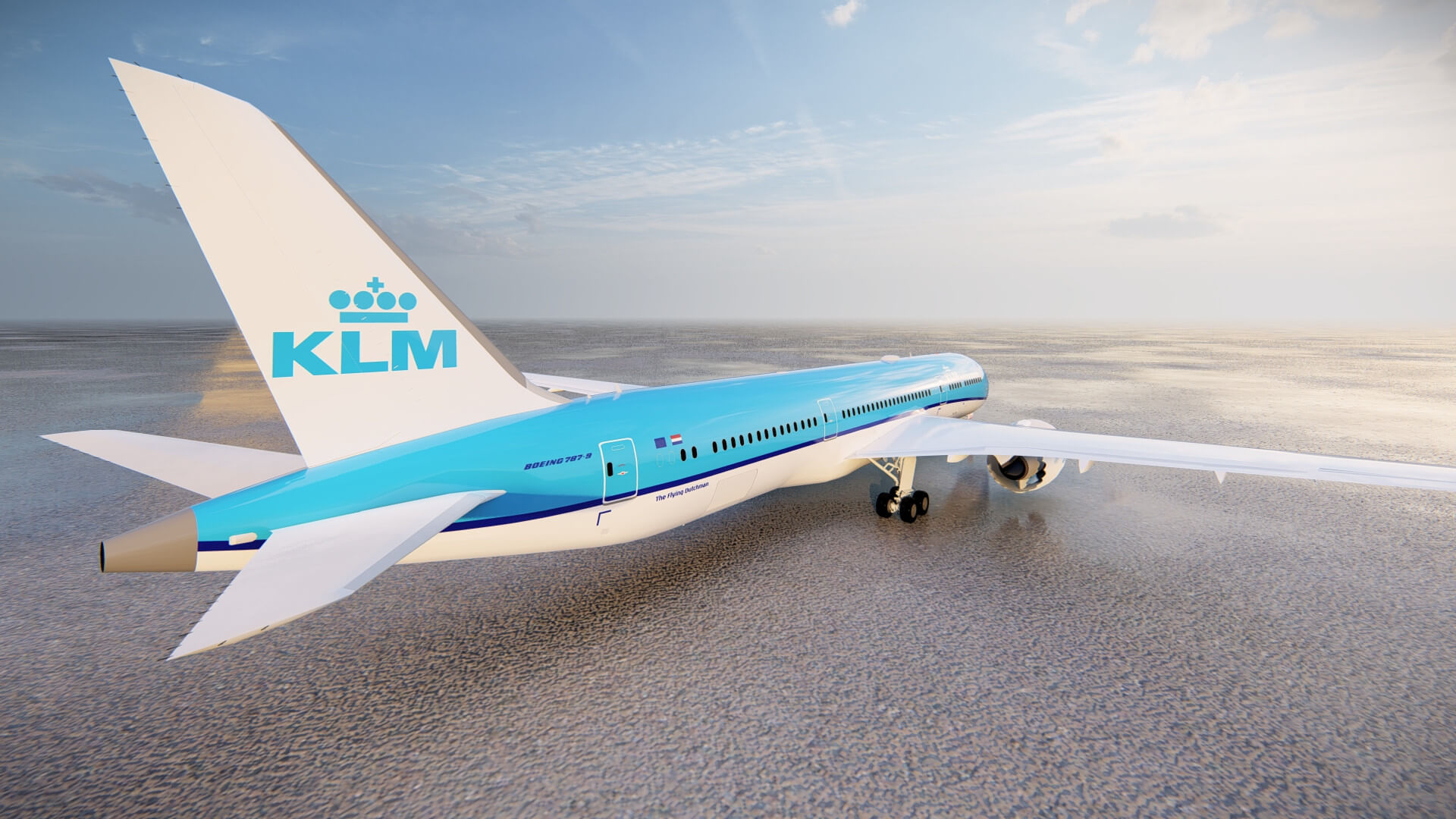 Boeing 787 KLM - 3D Model by AlphaGroup