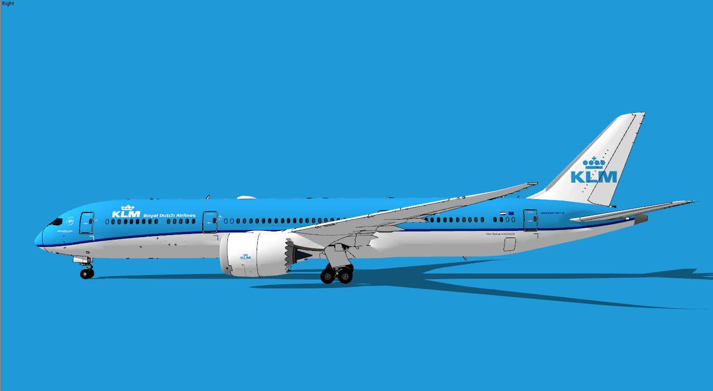 Boeing 787 KLM - 3D Model by AlphaGroup