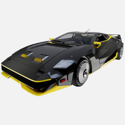 Quadra Turbo-R V-Tech Cyberpunk 2077 3D Model by AlphaGroup