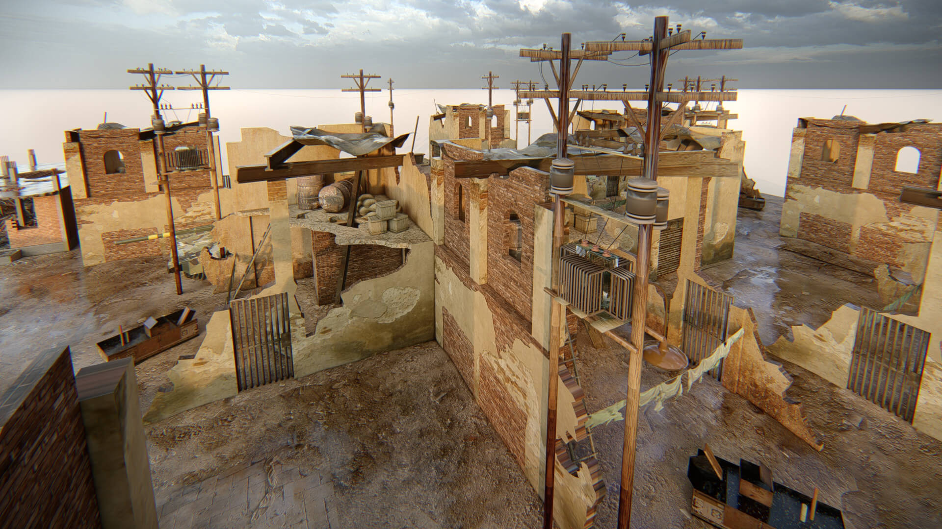 Ruined Scene - 3D Model by AlphaGroup