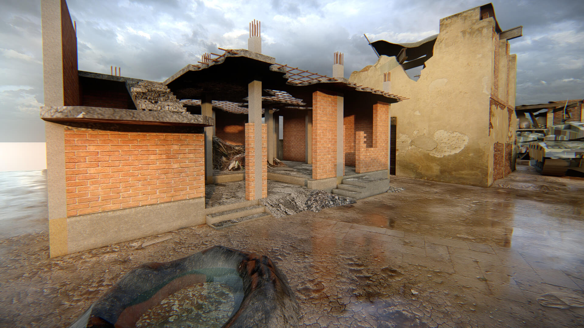 Ruined Scene - 3D Model by AlphaGroup