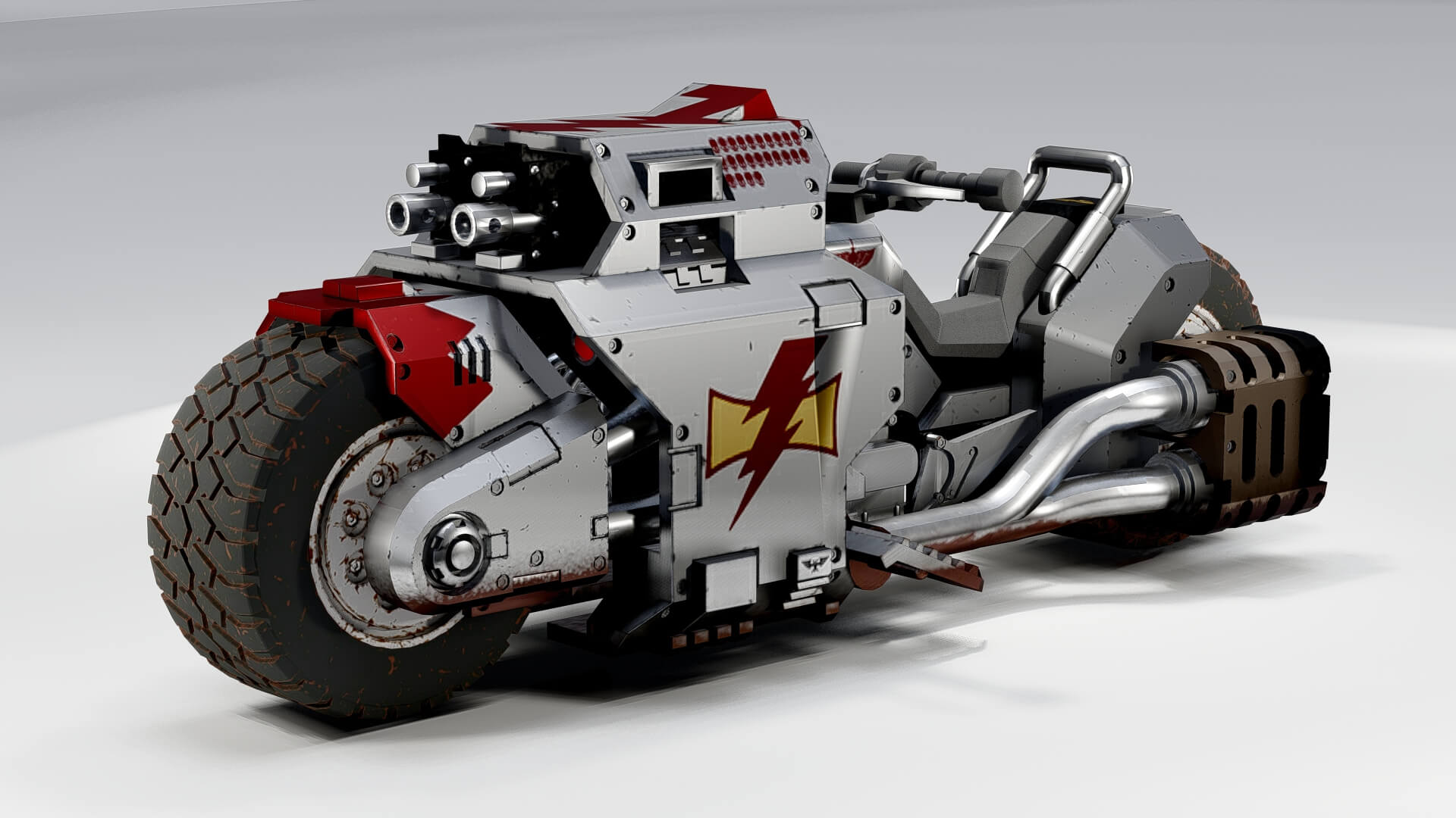 Sci-Fi Futuristic Motorcycle 2 3D Model by AlphaGroup