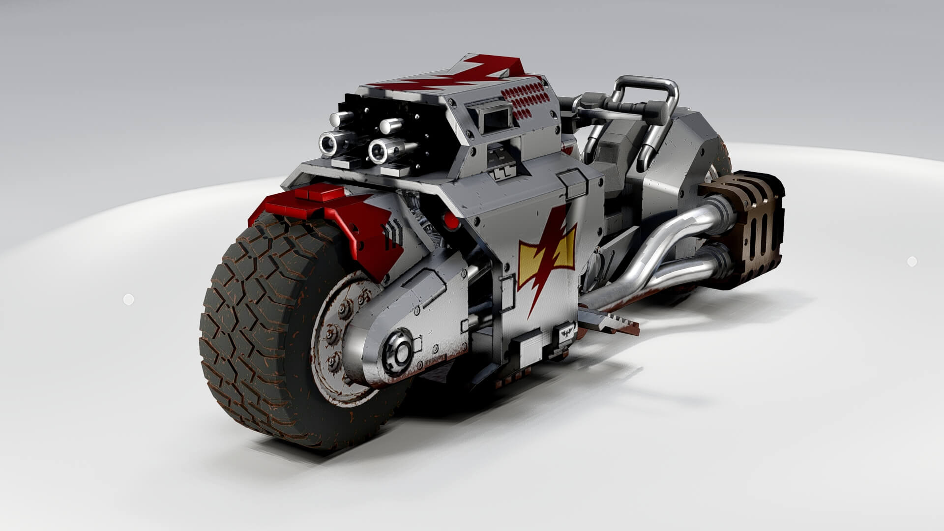 Sci-Fi Futuristic Motorcycle 2 3D Model by AlphaGroup