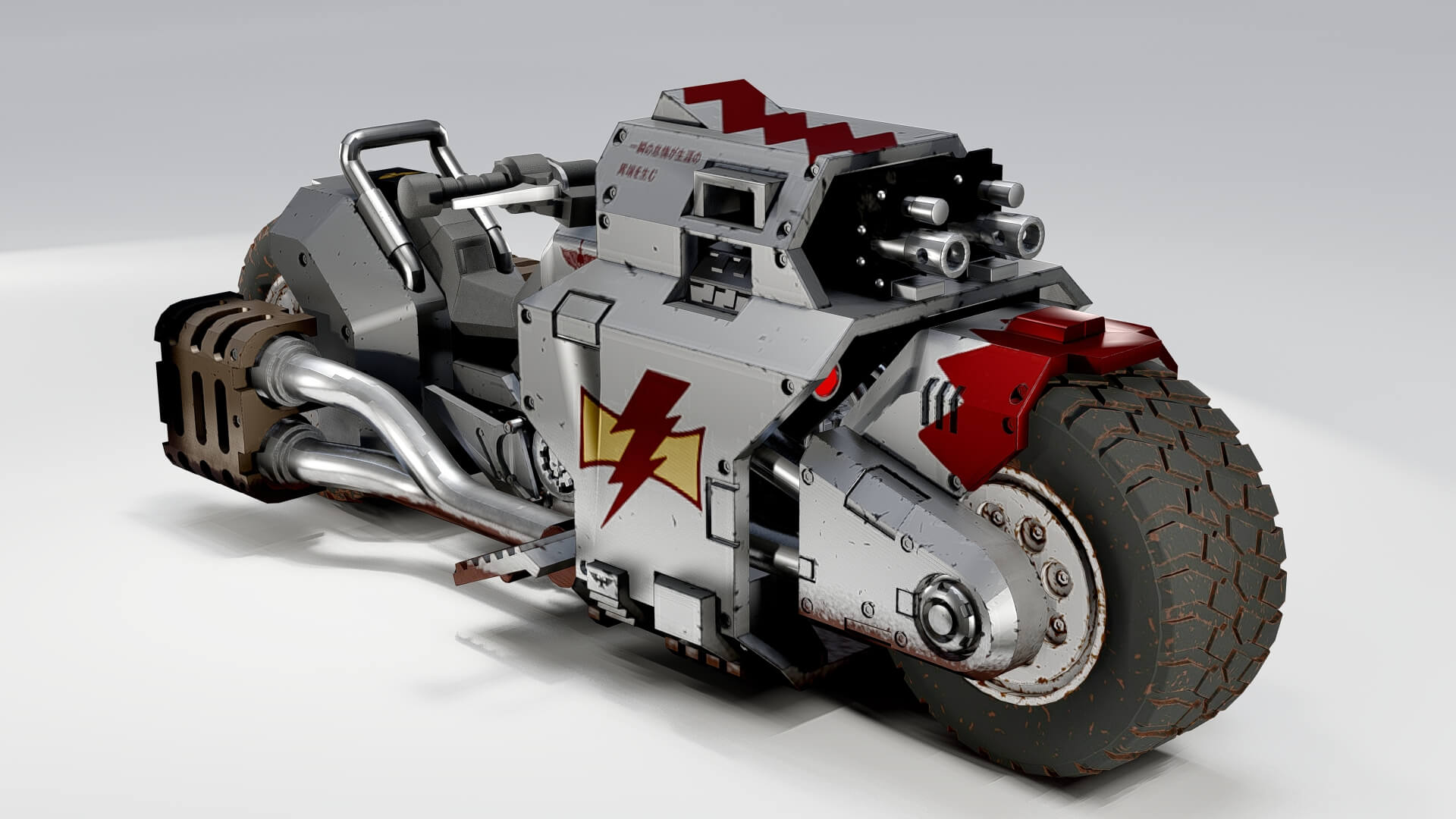 Sci-Fi Futuristic Motorcycle 2 3D Model by AlphaGroup