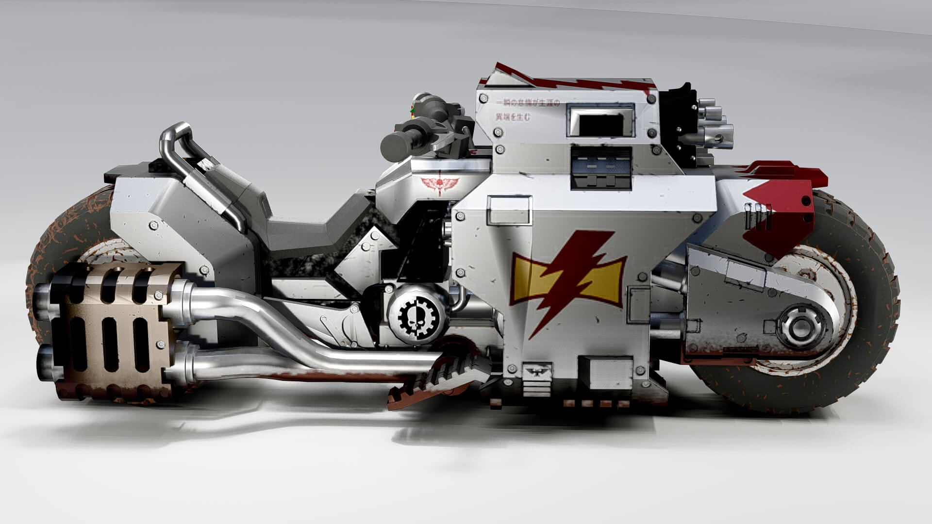 Sci-Fi Futuristic Motorcycle 2 3D Model by AlphaGroup