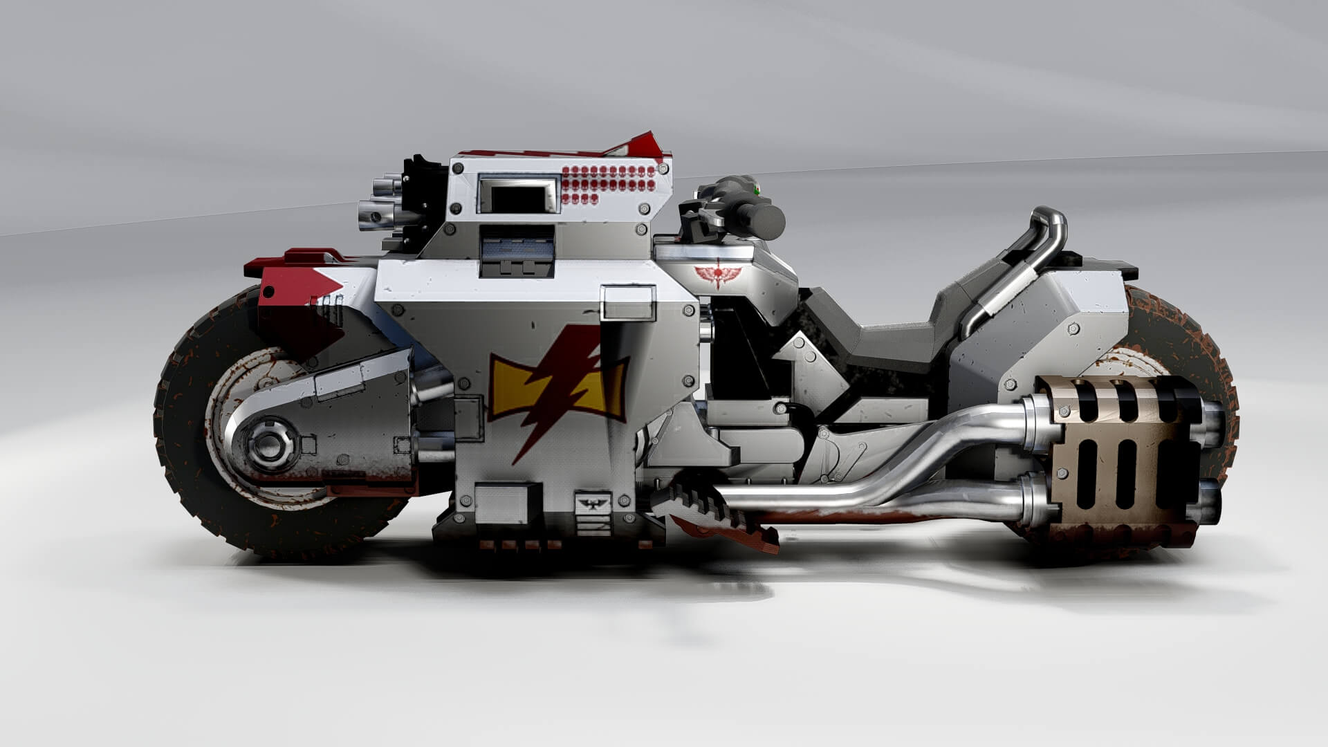 Sci-Fi Futuristic Motorcycle 2 3D Model by AlphaGroup