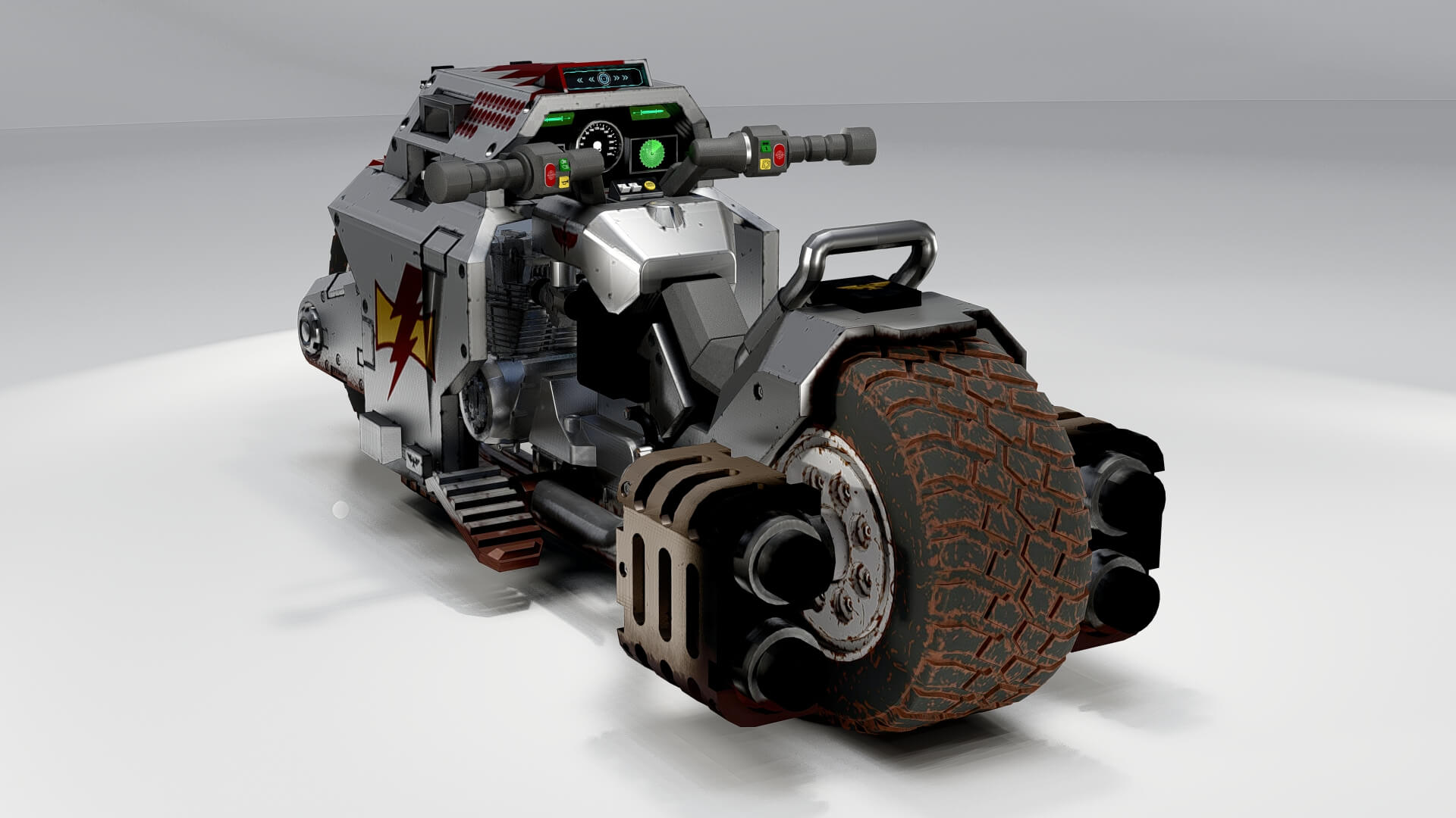 Sci-Fi Futuristic Motorcycle 2 3D Model by AlphaGroup