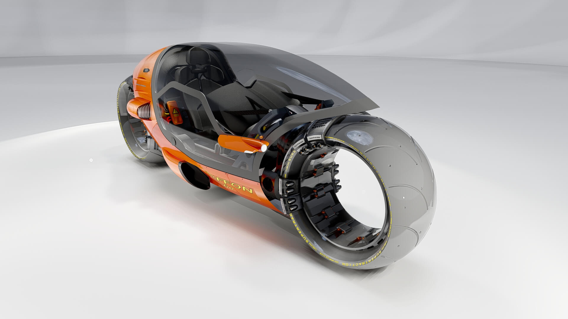 Sci-Fi Futuristic Motorcycle 3D Model by AlphaGroup