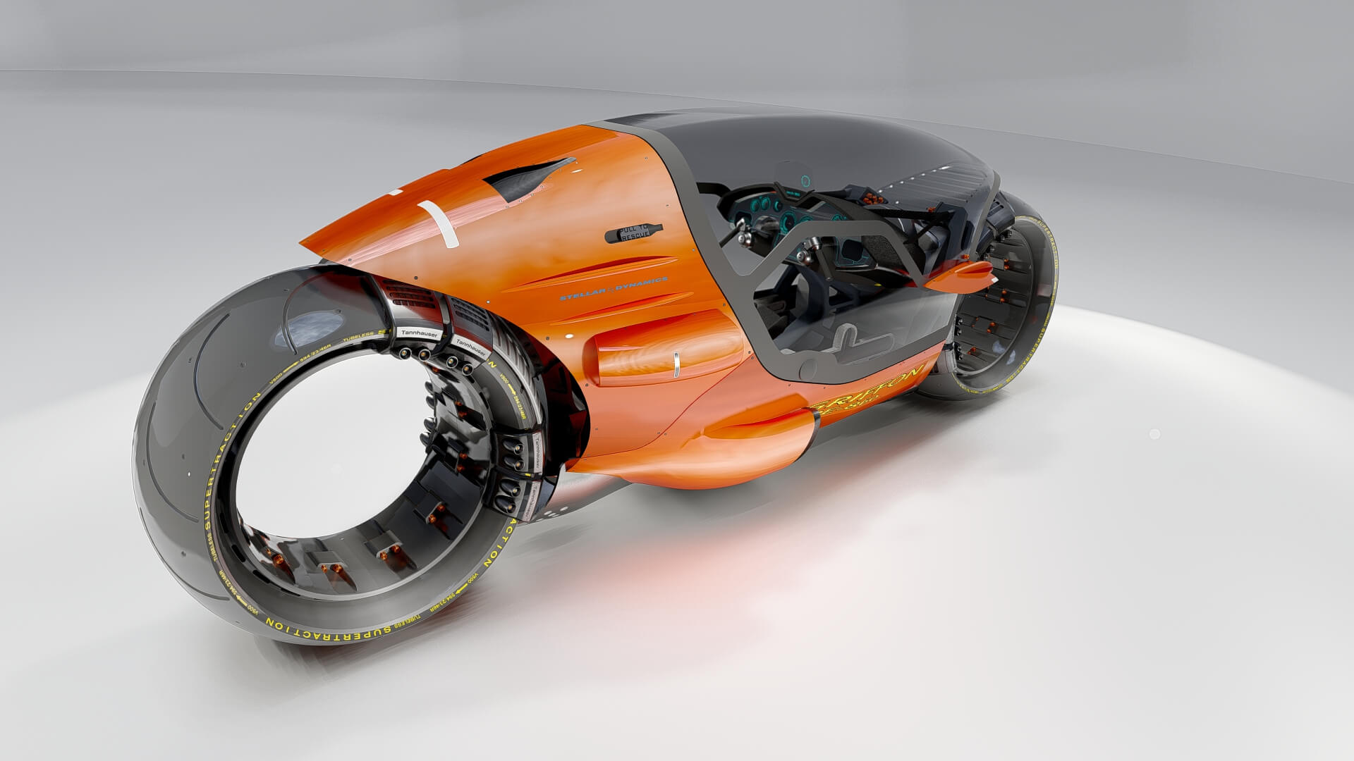 Sci-Fi Futuristic Motorcycle 3D Model by AlphaGroup