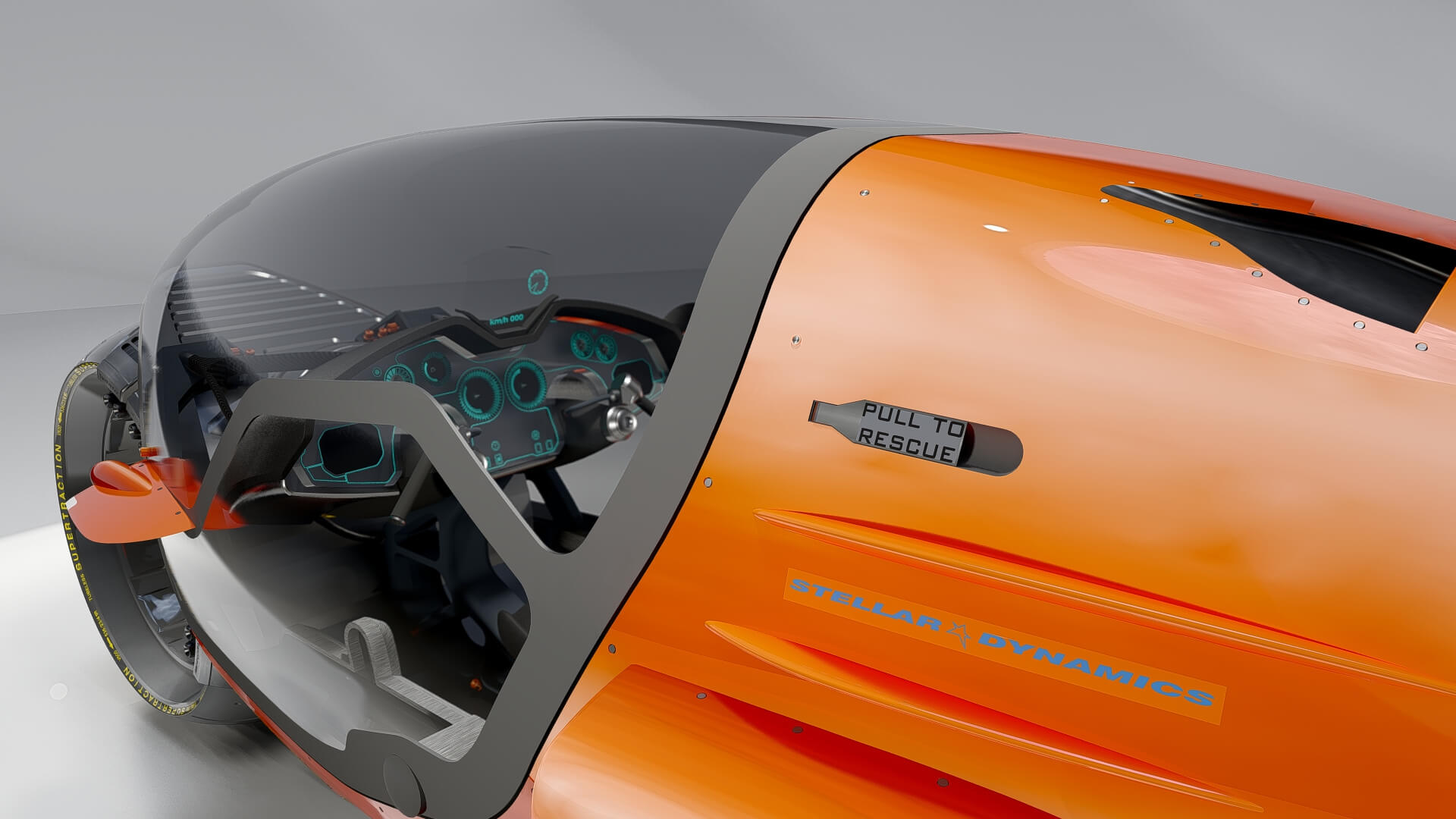 Sci-Fi Futuristic Motorcycle 3D Model by AlphaGroup