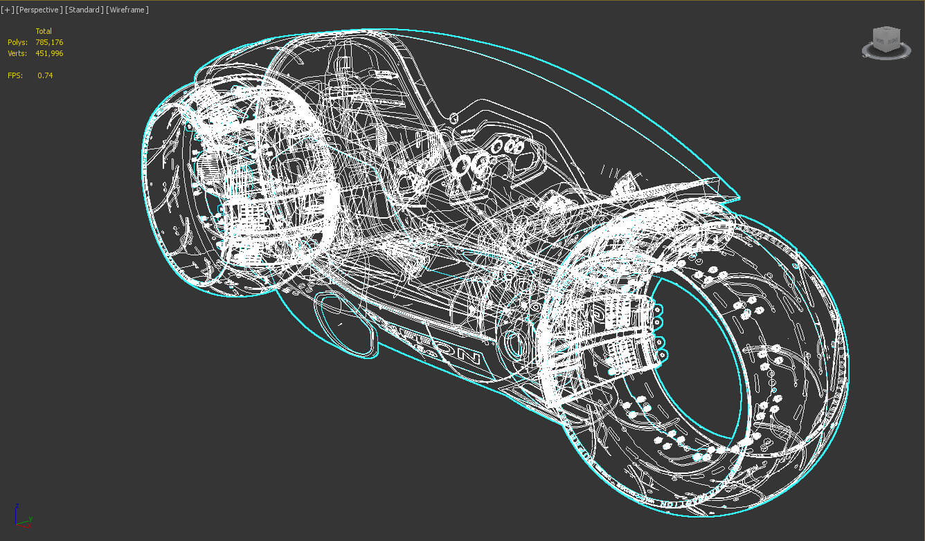Sci-Fi Futuristic Motorcycle 3D Model by AlphaGroup