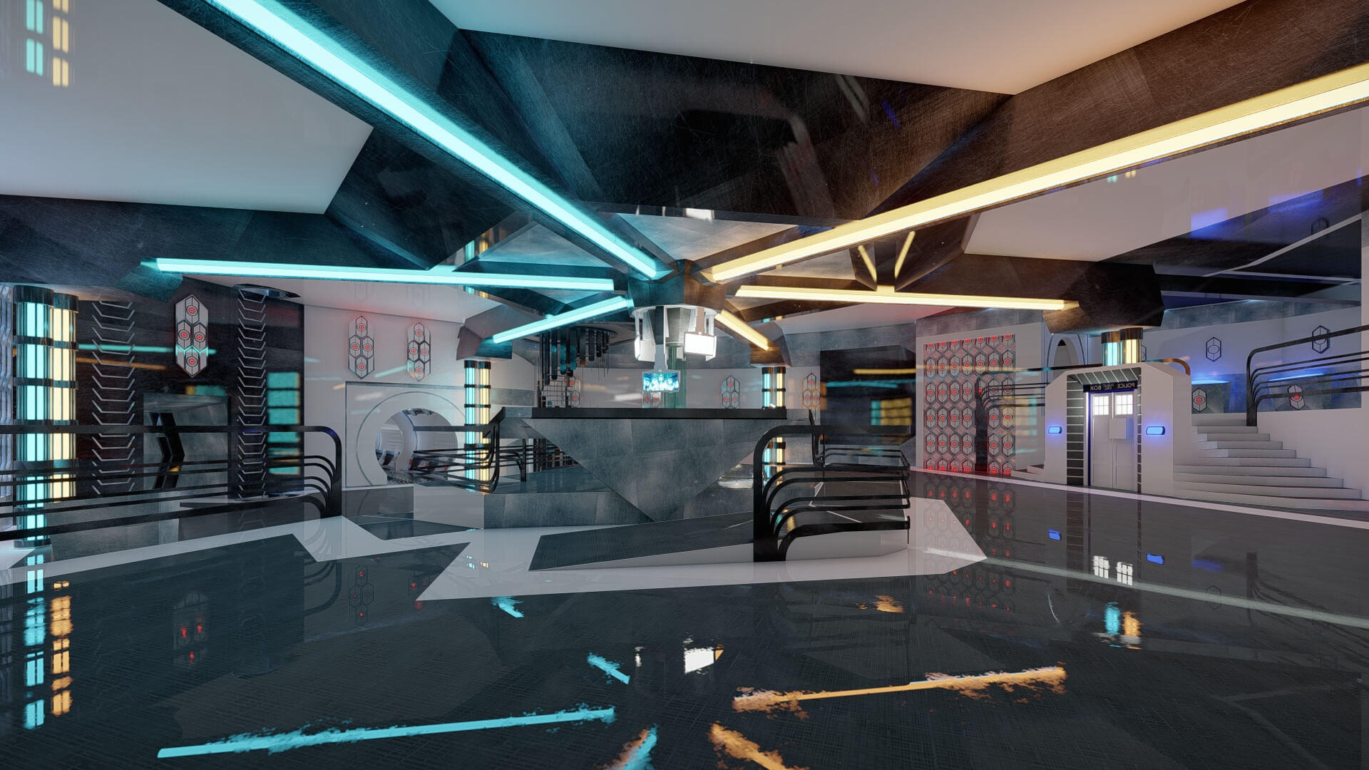 Sci-Fi Interior 3D Model by AlphaGroup