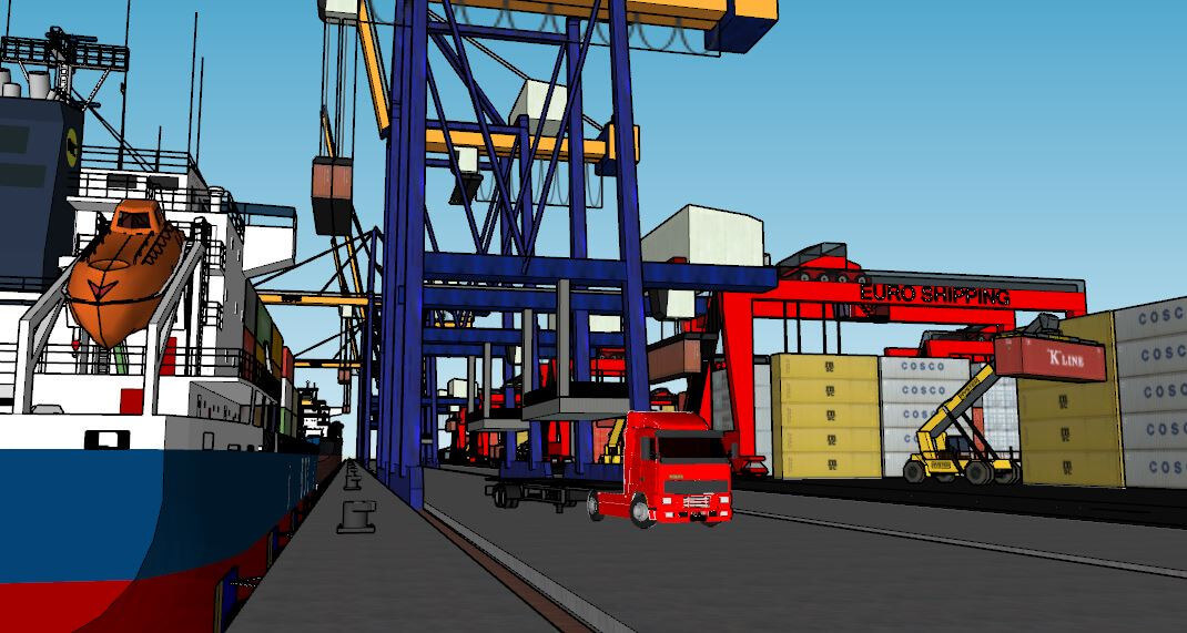 Sea Port - 3D Model by AlphaGroup