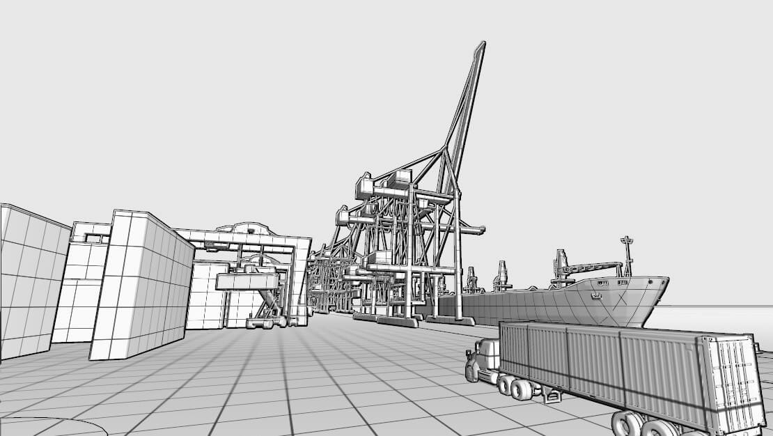 Sea Port - 3D Model by AlphaGroup