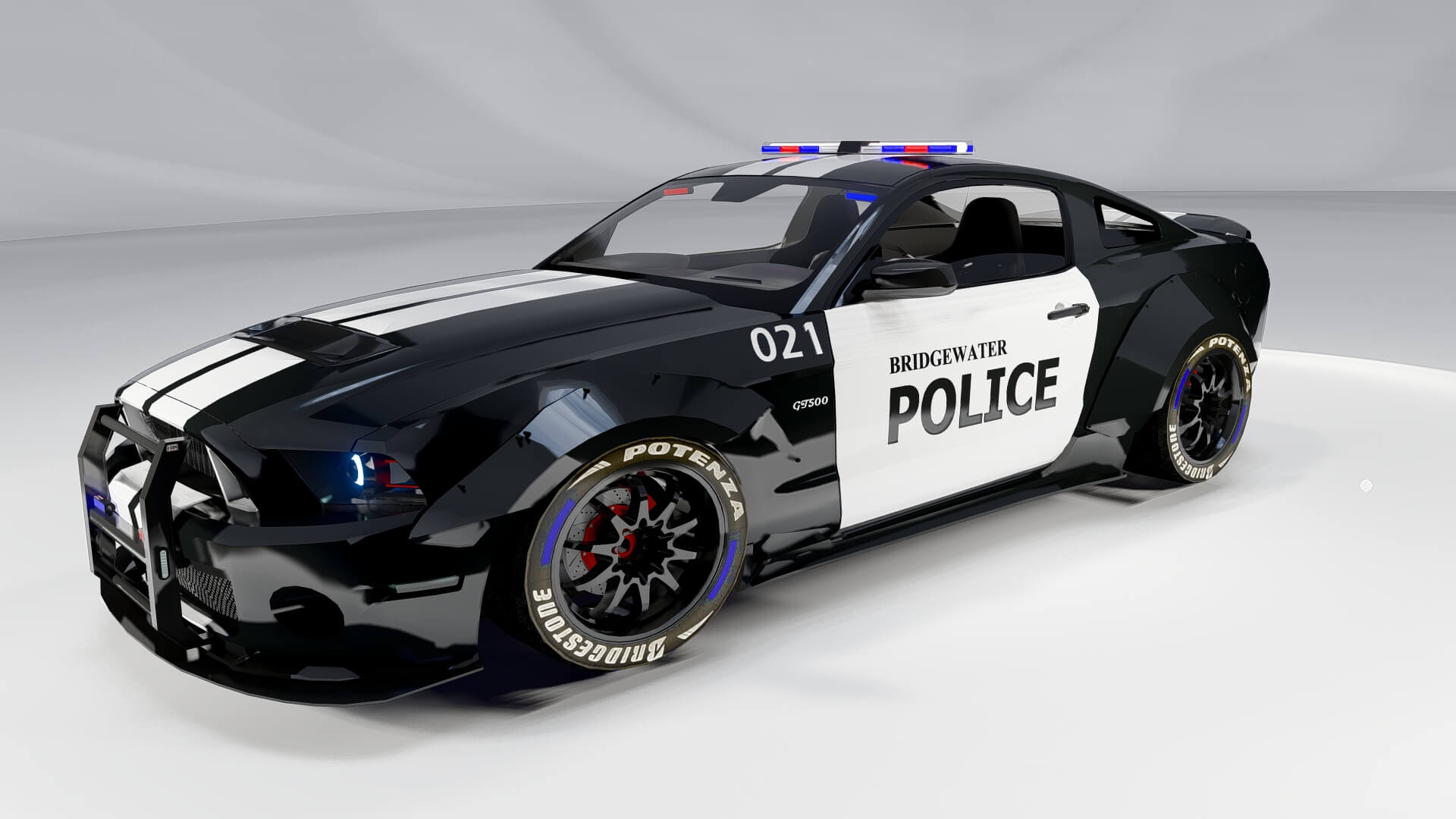 Shelby Mustang Police Car - 3D Model by AlphaGroup