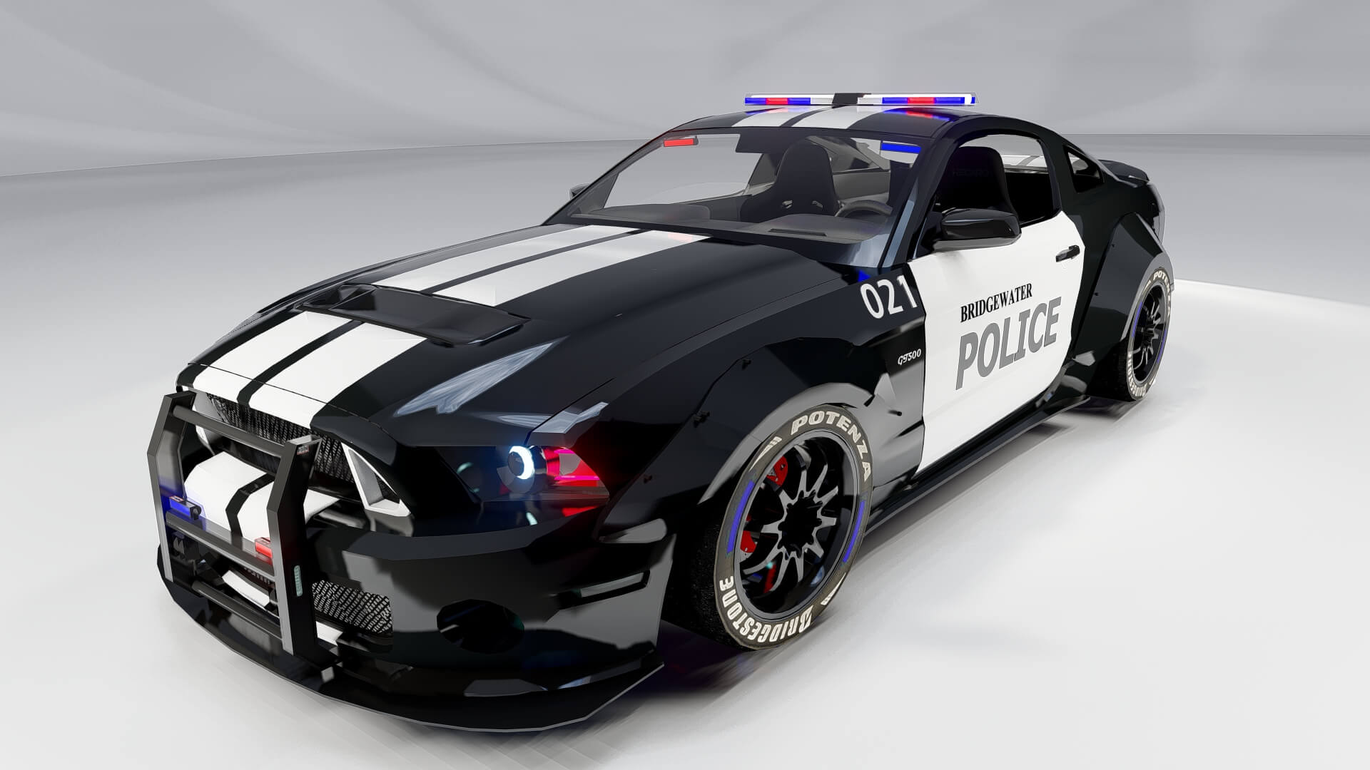 Shelby Mustang Police Car - 3D Model by AlphaGroup