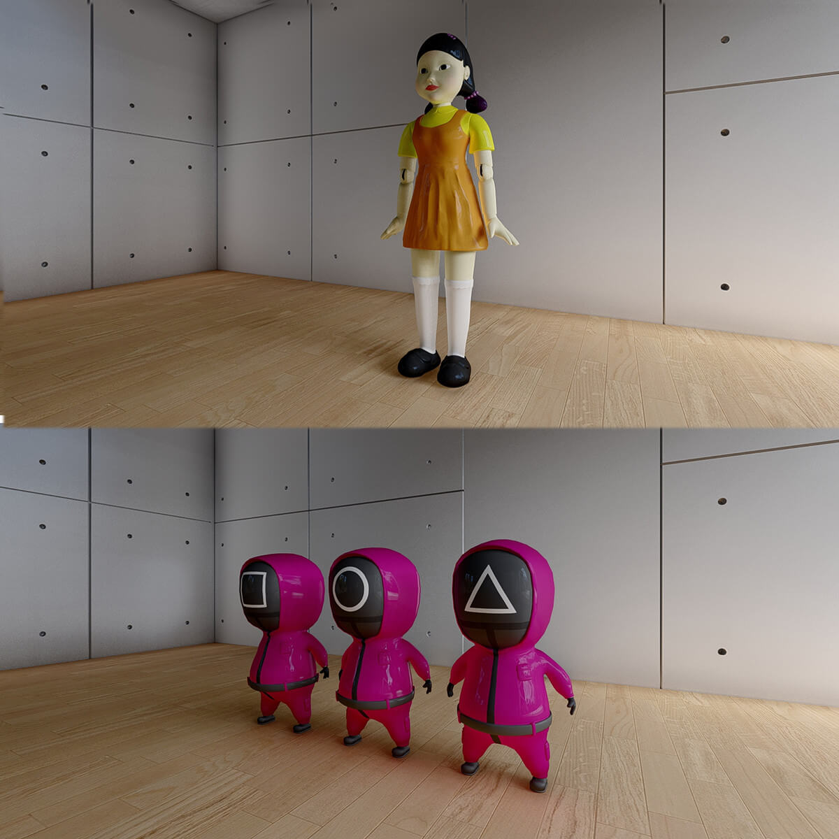 Squid Game Characters - 3D Model by AlphaGroup