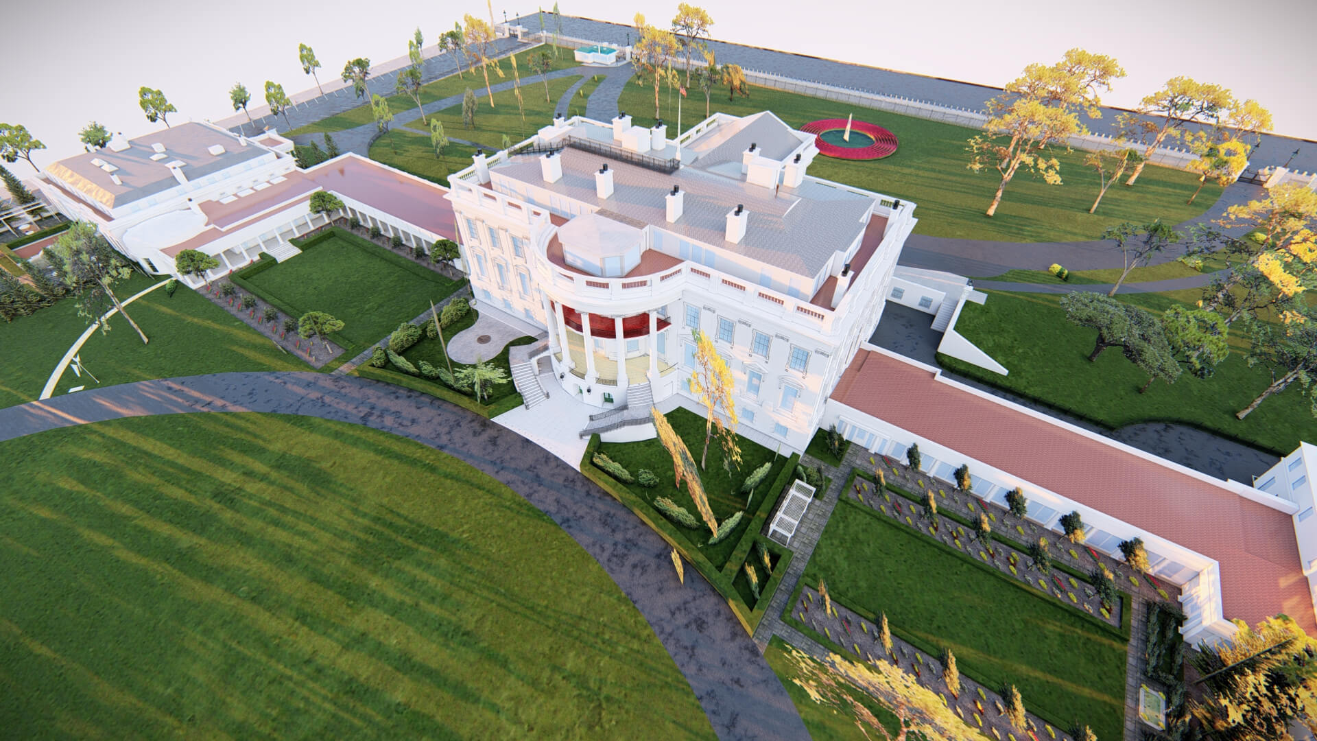 The White House Complex - 3D Model by AlphaGroup
