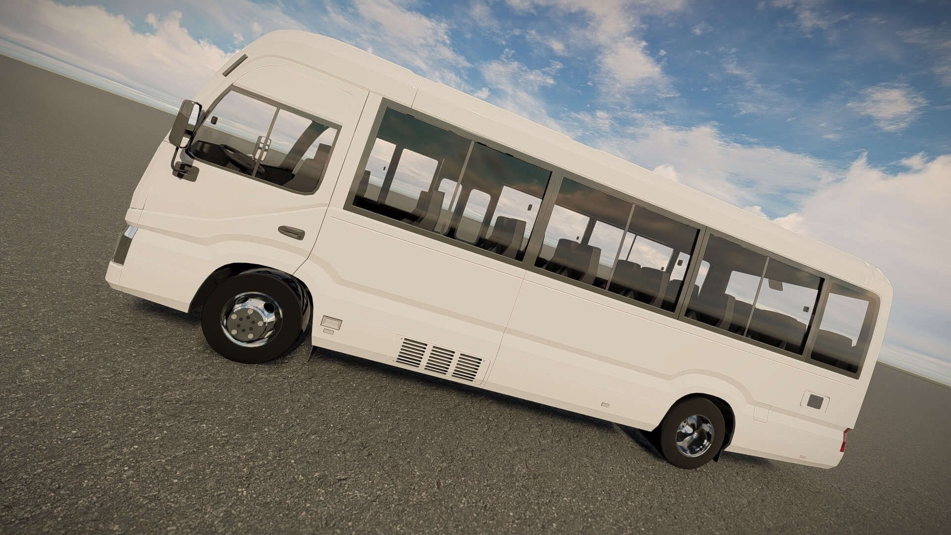 Toyota Coaster - 3D Model by AlphaGroup