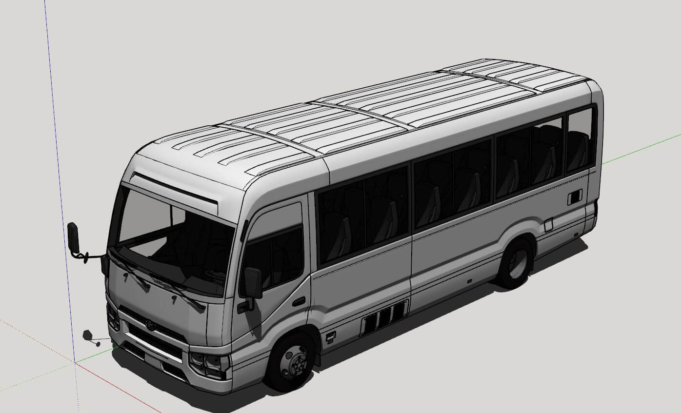 Toyota Coaster - 3D Model by AlphaGroup